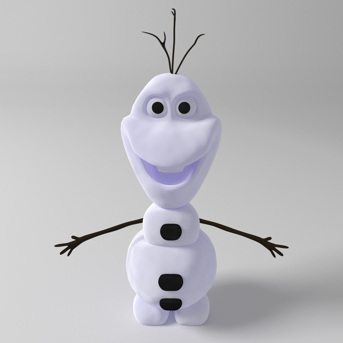 Creative And Challenge: Olaf character - frozen movie - 3D modeling ...