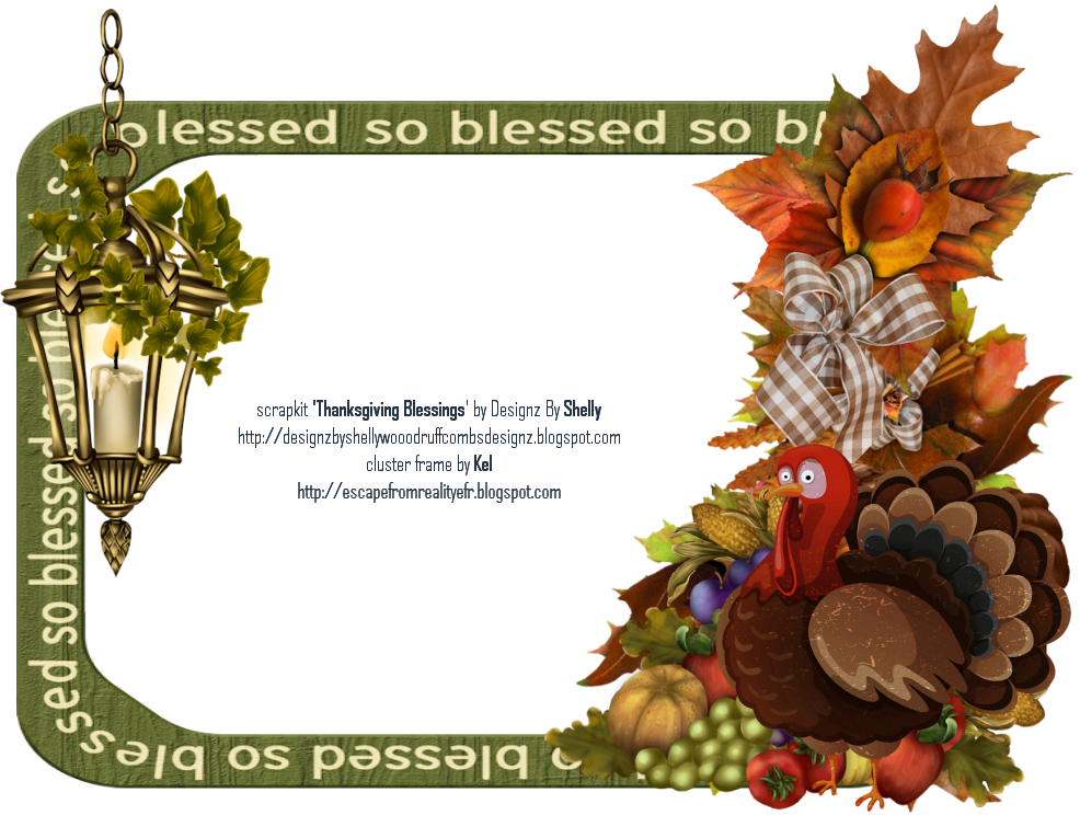 Escape From Reality Blog: PU Cluster Frames "Thanksgiving Blessings" DBS