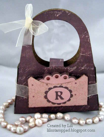 Lili's Stamp Pad: 3D Cameo Purse with Monogram