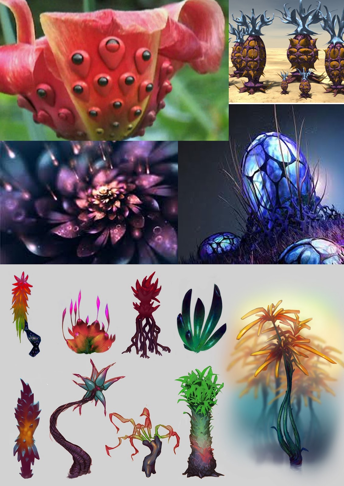 Gaming Madness: Saturday 19th Jan Alien Landscape/Plant MoodBoard