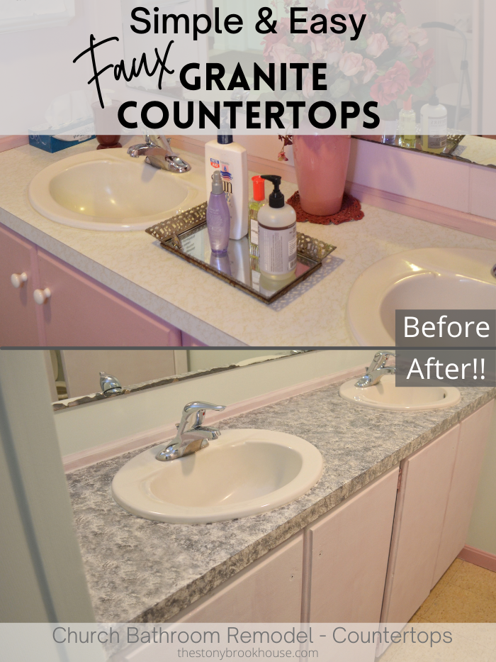 Simple & Easy Faux Granite Countertops | The Stonybrook House