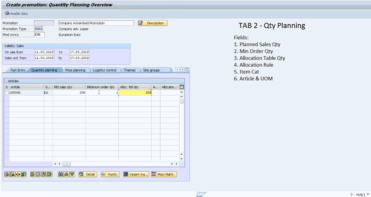 SAP IS RETAIL Promotion Creation