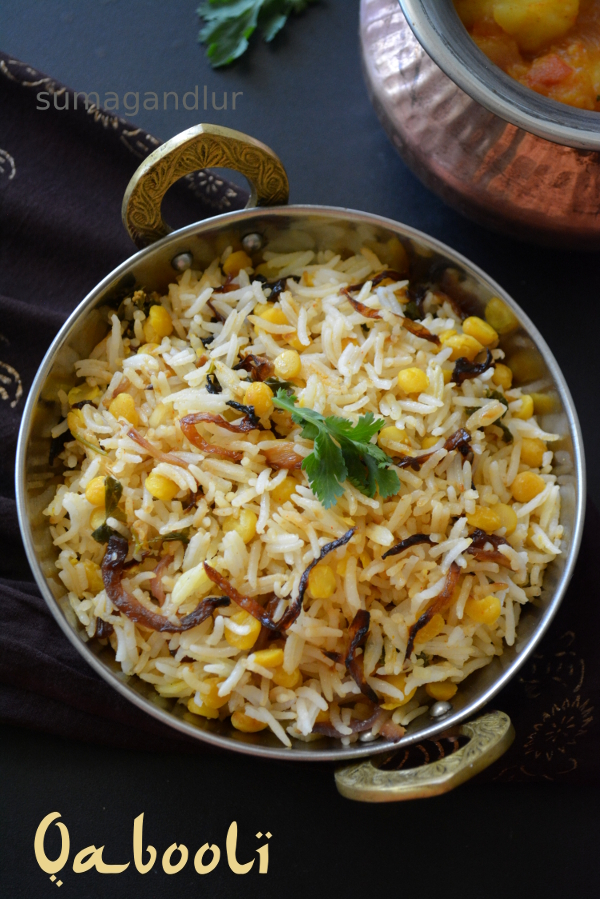 Veggie Platter: A - Z Rice Dishes ~ Q for Qabooli Biryani or Qubooli ...