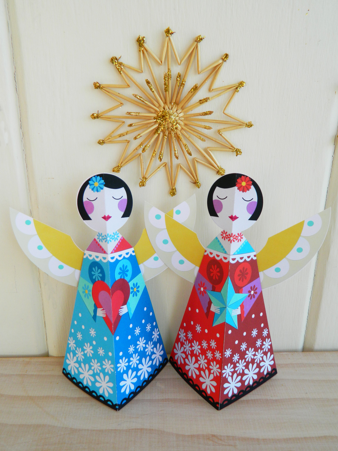 Ellen Giggenbach: printable Christmas Angels craft