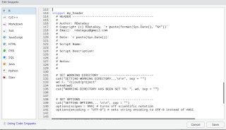 R Data Guy: Lesson 7: Creating An RScript Header Template Snippet