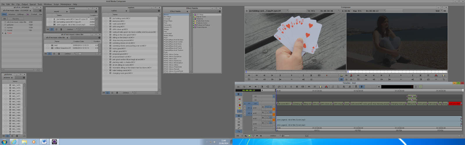Film and Video Editing Techniques : timeline