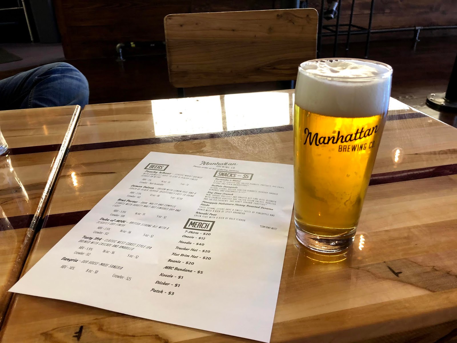 Manhattan Brewing Company! Great beer in a great town.