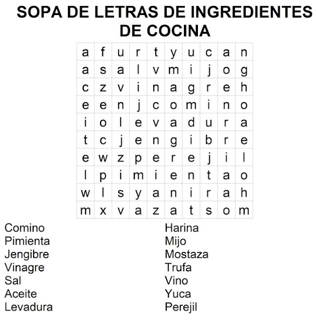 Sopa De Letras De Utensilios De Cocina Para Imprimir ~ Pasatiempos Para Imprimir Xxx Porn Sex Pics