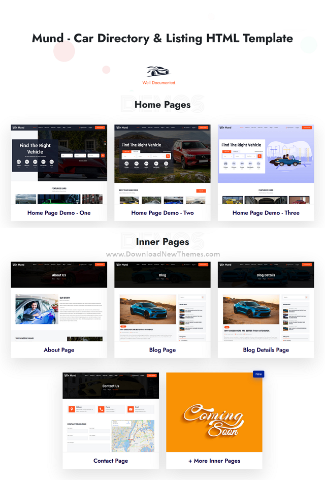 3in1 Best Car Directory and Listing HTML Template - Download New Themes