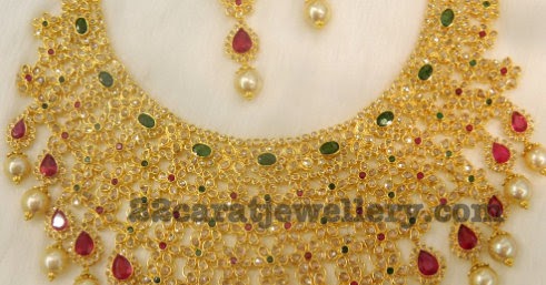 Chakri Uncut Diamond Bridal Set by Kothari jewelry - Jewellery Designs