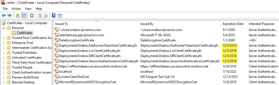 Dynamics Ax365fo D365fo Expired Certificates Issue Expiredcertificateexception