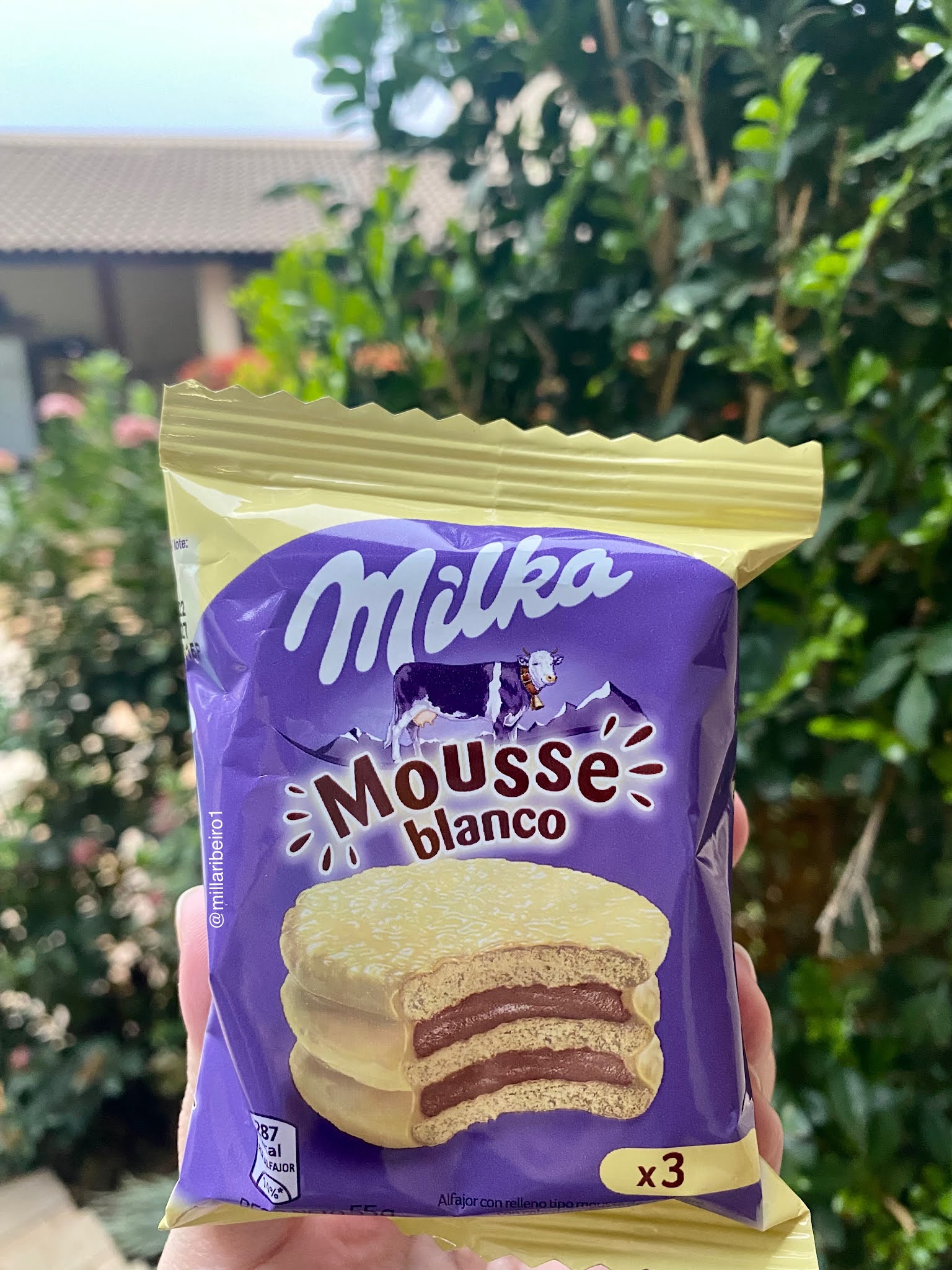 Alfajor Milka Mousse.