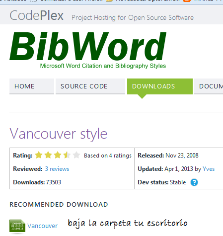 Edublog Enfermería: Normas Vancouver para word