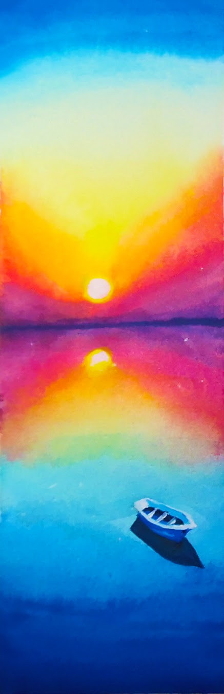 4How to draw watercolor landscape, seascape, Lighthouse , Galaxy night ...