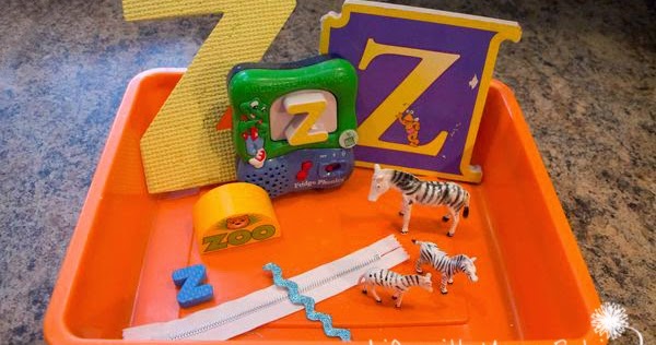 How to Make a Letter Z Sensory Bin - Life with Moore Babies