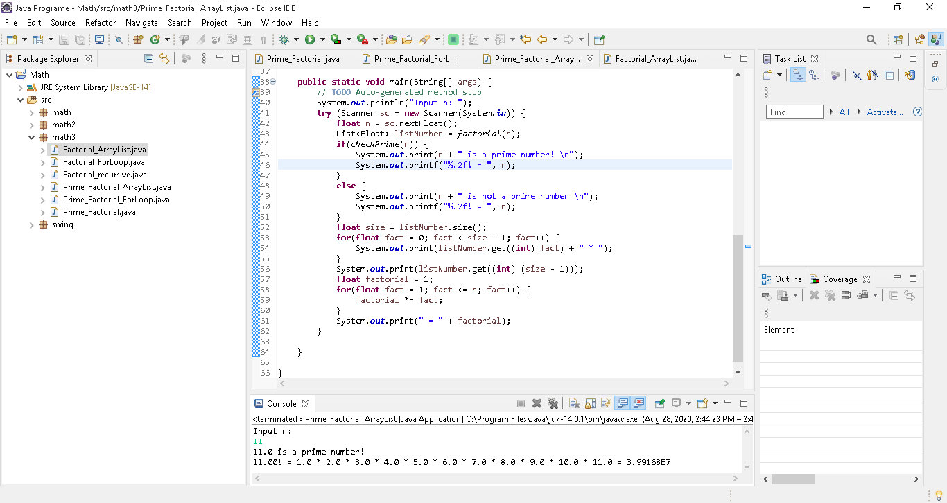 Factorial of prime Number (3 Type) [very special]