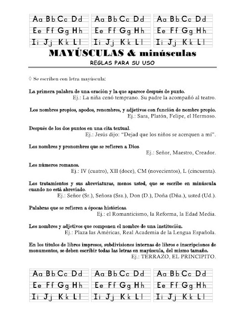 las experiencias en Lengua Castellana de Tamara.: Uso de las letras ...