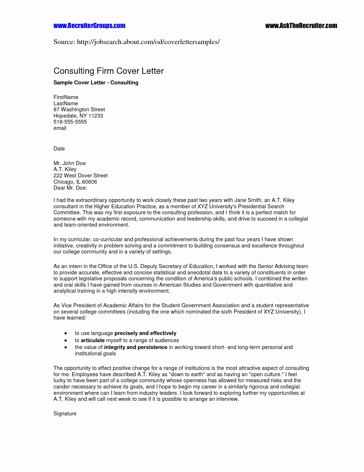 Cover Letter Template Mac ~ Resume Letter