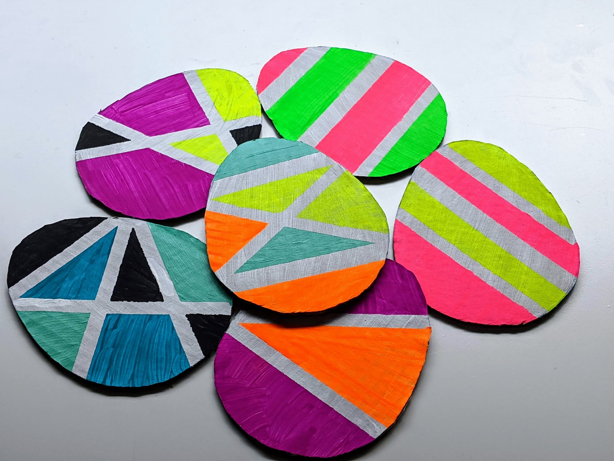 Easy Colorful Cardboard Easter Eggs for Kids - Crafting A Fun Life