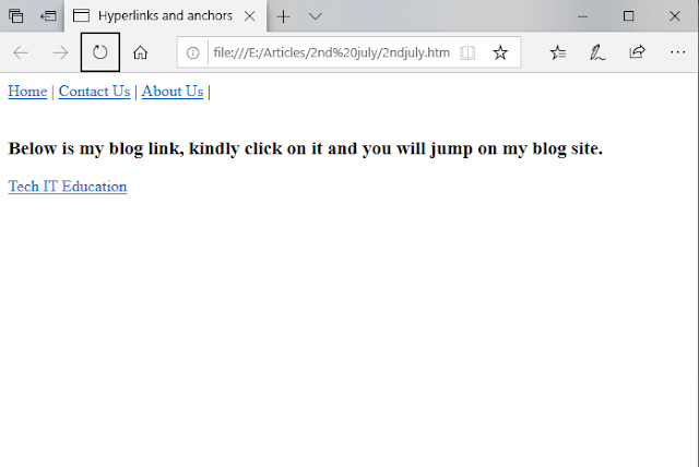 Tech It Education Creating Hyperlinks And Anchors In Html5