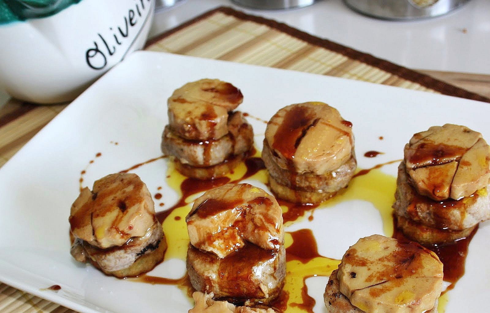 Solomillo de cerdo con foie de pato y reducción de Pedro Ximénez