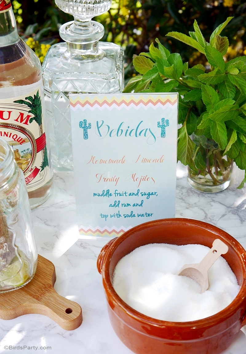 A DIY Mojito Bar with Recipe & Free Printables - Party Ideas | Party ...