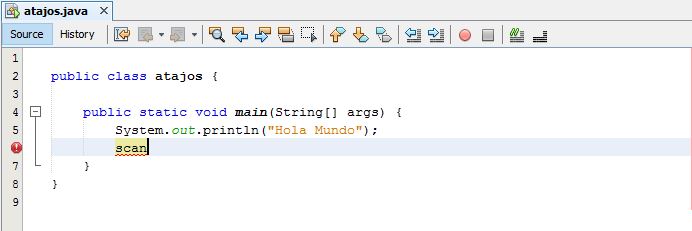 Tutoriales Java: Atajos Java en Netbeans