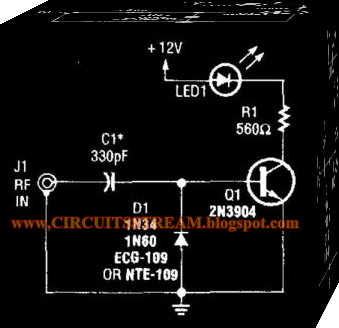 Simple Rf Output Indicator Circuit Diagram | Electronic Circuit ...
