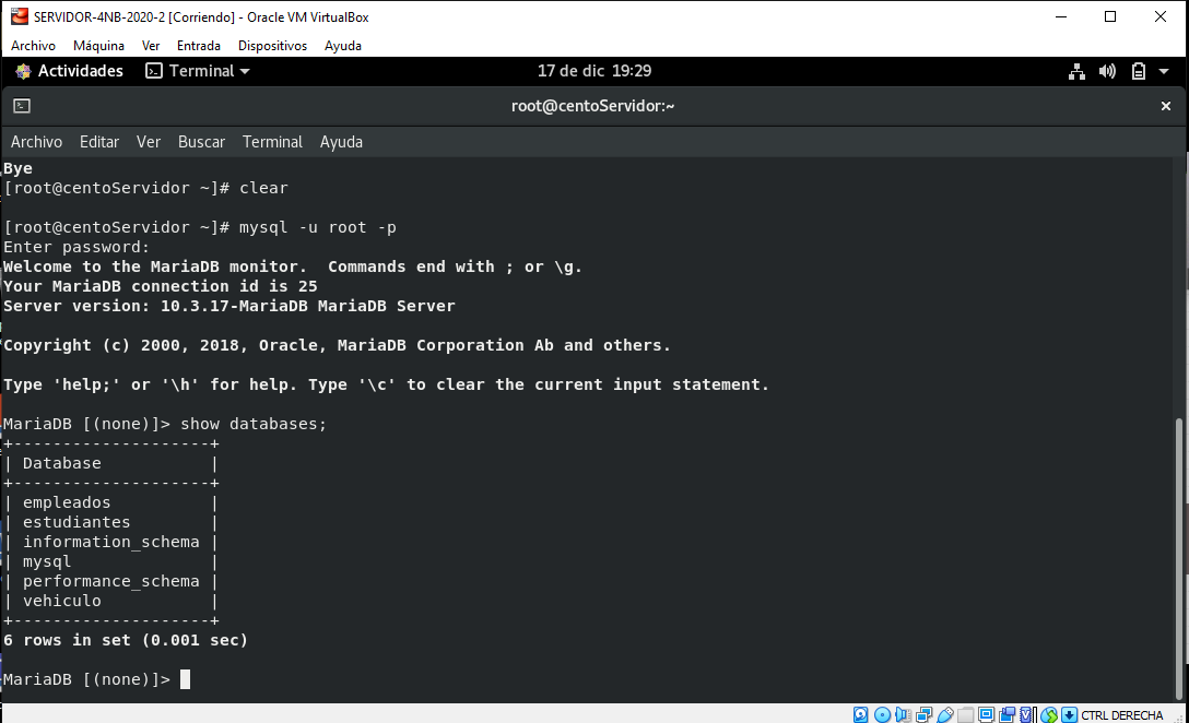 APLICACIONES DE SISTEMAS OPERATIVOS: INSTALAR MARIADB EN CentOS 8