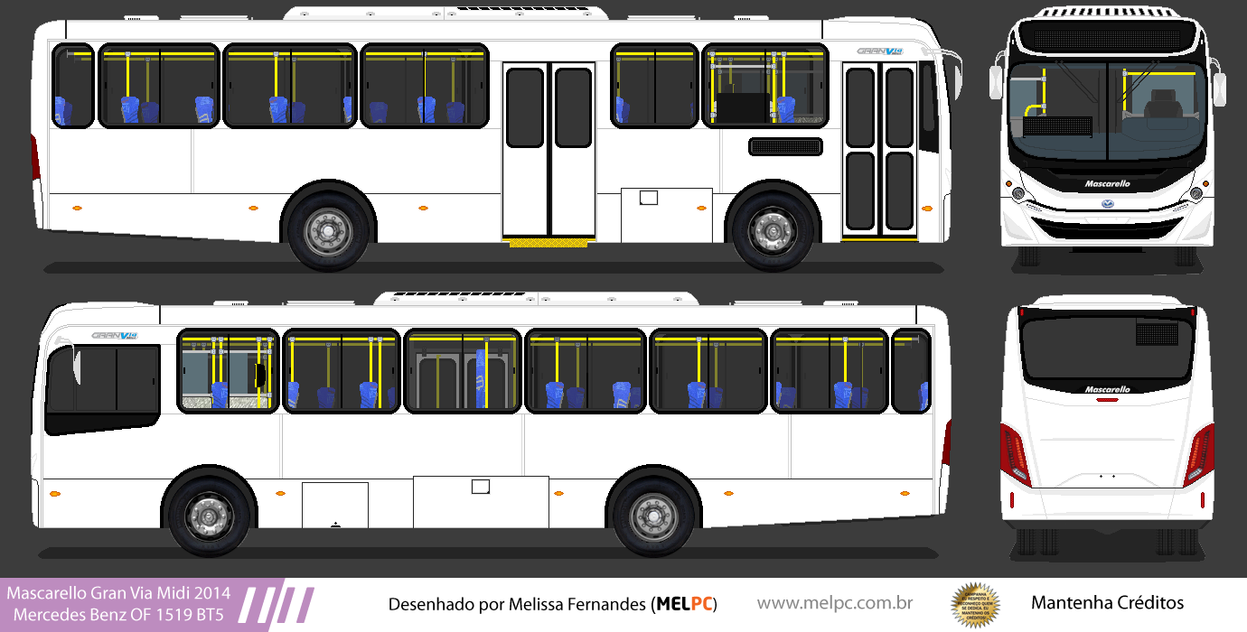 Desenhos de Ônibus: Mascarello Gran Via Midi 2014 Mercedes Benz OF 1519 ... Desenhos de Ônibus: Mascarello Gran Via Midi 2014 Mercedes Benz OF 1519 ...
