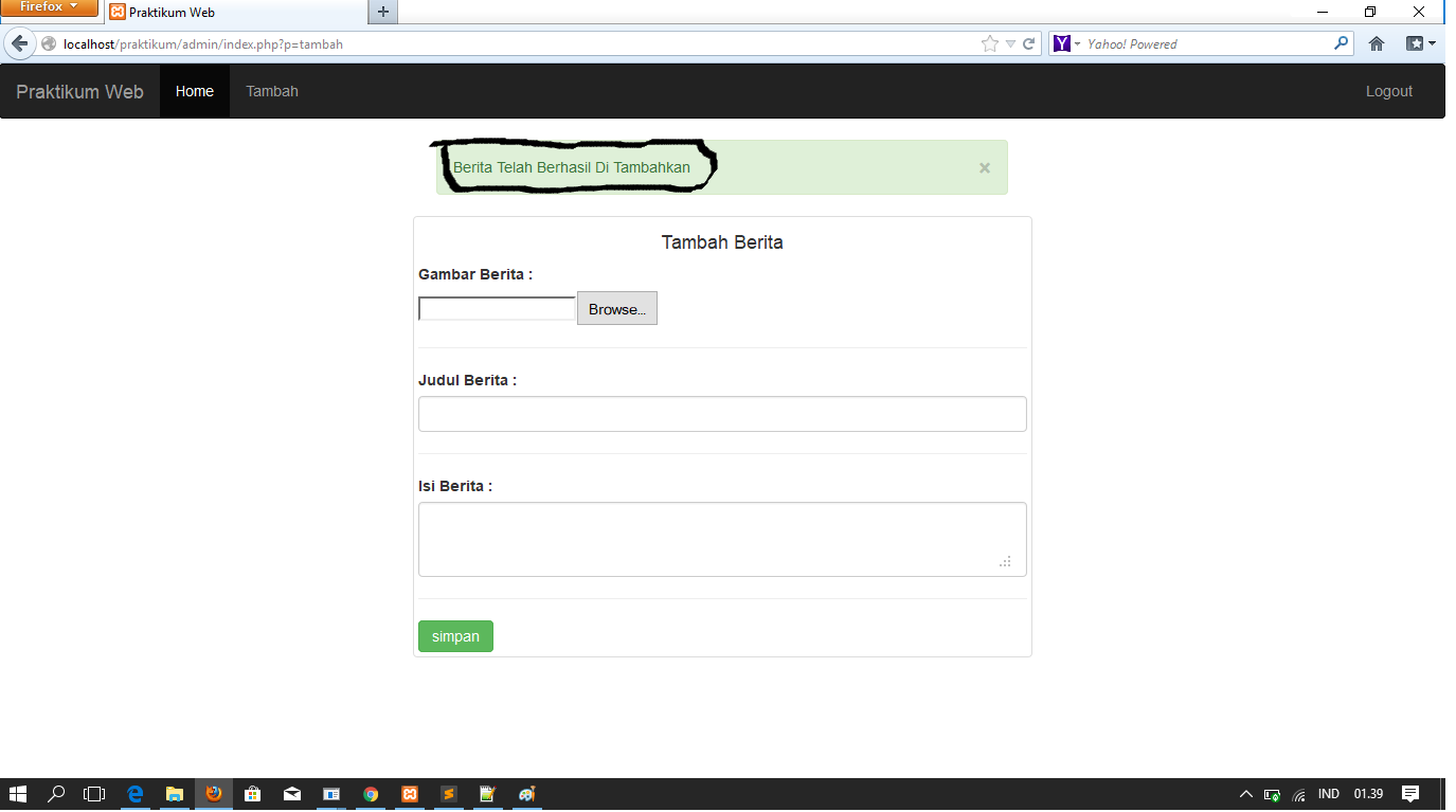 Membuat halaman web sederhana