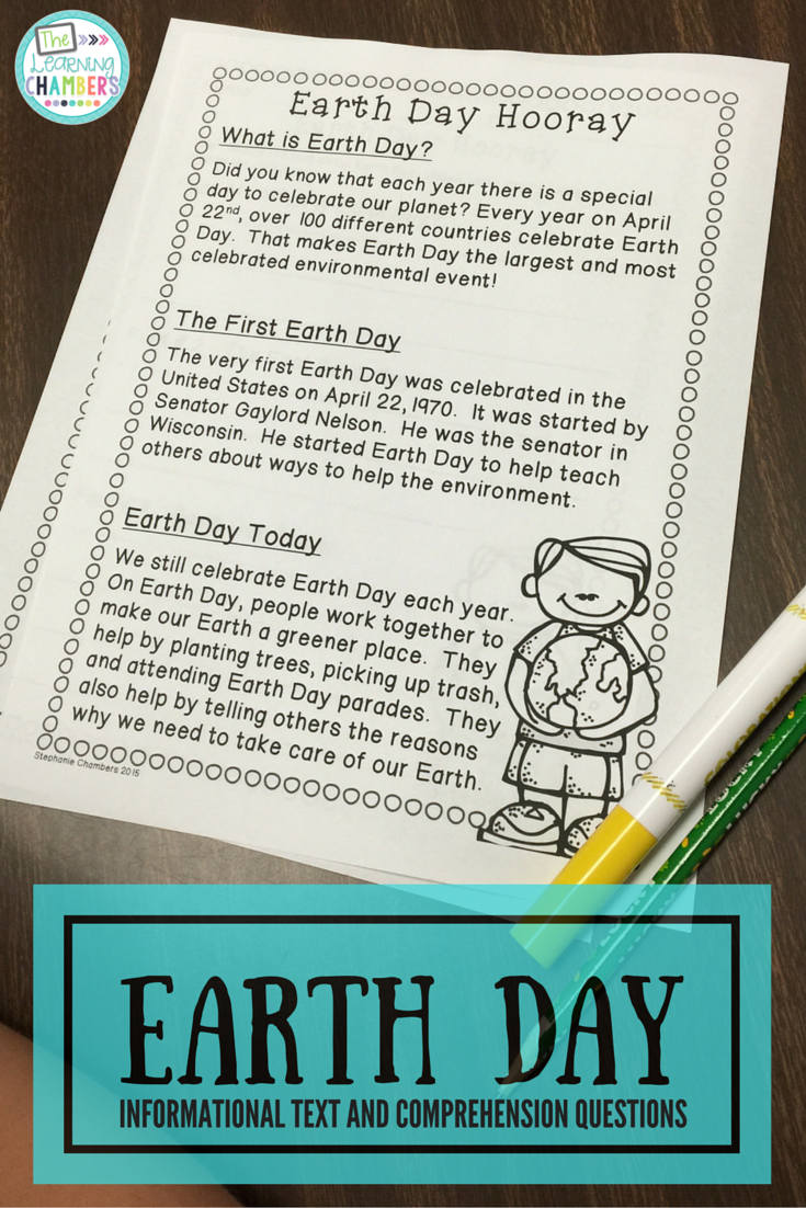 The Elementary Entourage: Going Green: Earth Day Informational Text