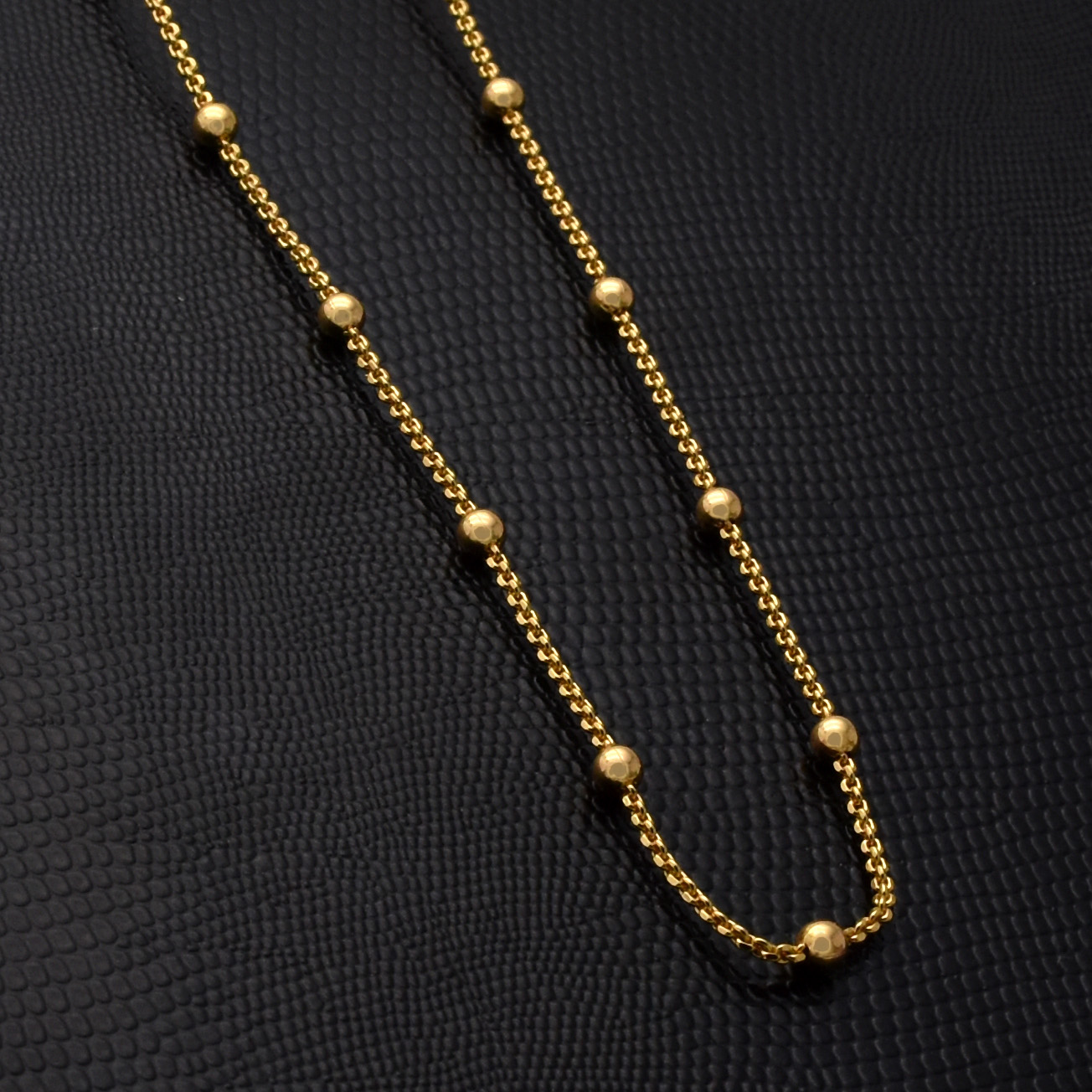 Buy Gold plated Thin Ball Link Chain Online|Kollam Supreme