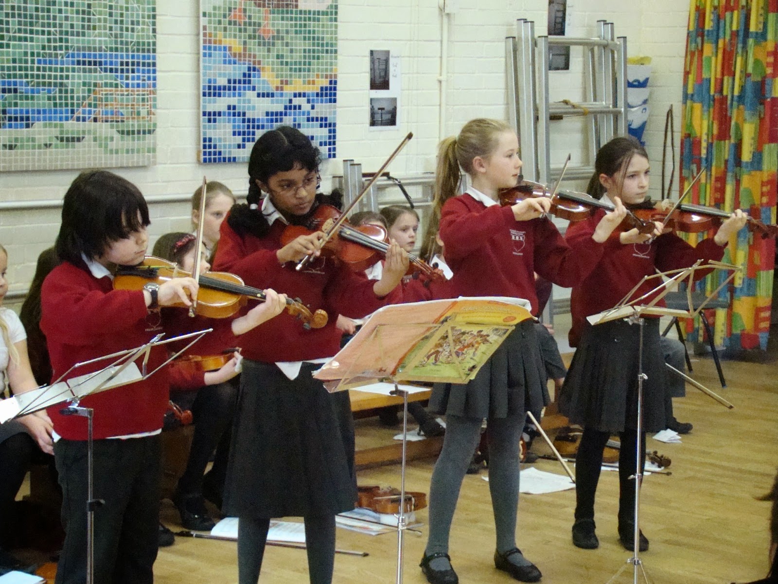 Hitcham's Blog: Mrs Fell and her 27 violinists WOW us all!