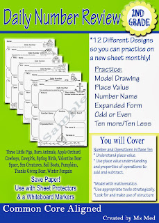 Mis 2 Manos: Made by My Hands: Number of the Day- Math morning work ...
