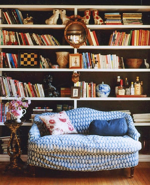 All About Vignettes: Design Musings: Layered Book Shelves