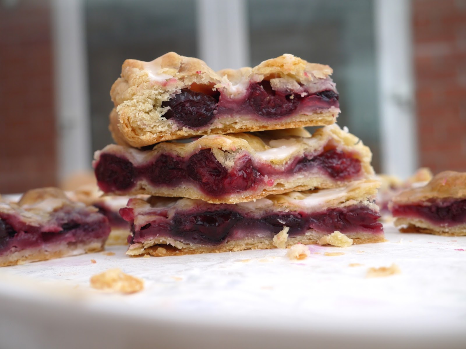 This Muslim Girl Bakes: Cherry Slab Pie Bars.