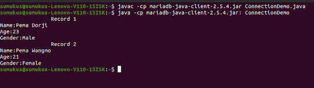 Connect Mariadb Database With Java Program In Ubuntu 2004