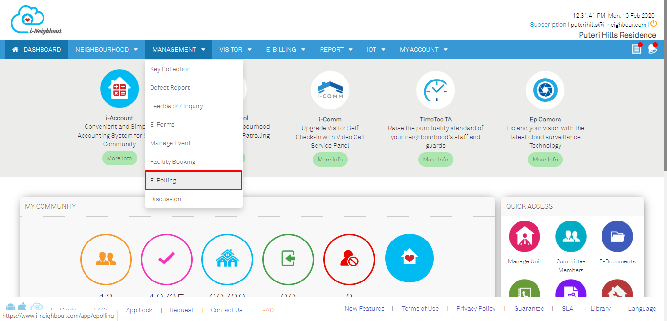 How to create E-Polling in i-Neighbour | FingerTec Technical Blog