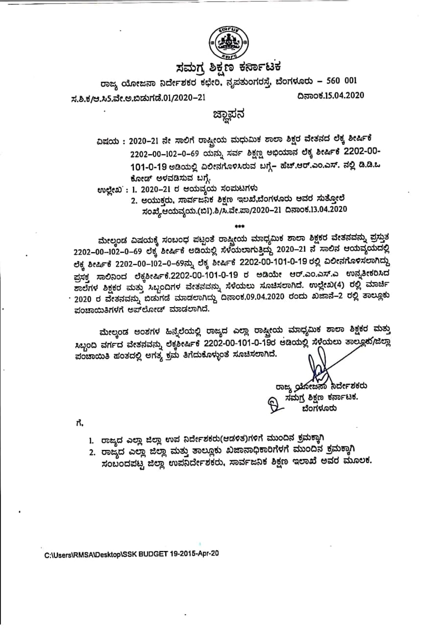RMSA-About DDO code implementation in HRMS | JNANALOKA