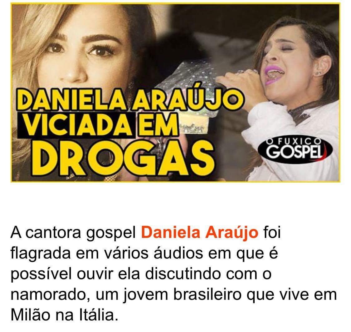 Bomba! Famosa cantora gospel é viciada em drogas, ouça áudio polêmico Bomba! Famosa cantora gospel é viciada em drogas, ouça áudio polêmico