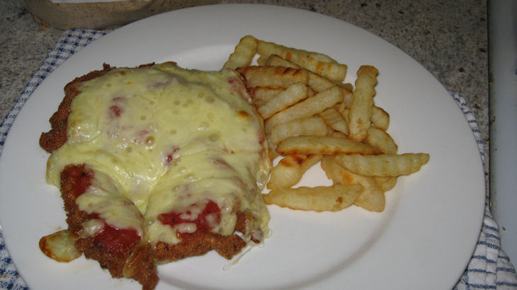 Heart Attack on a Plate: Chicken parmy