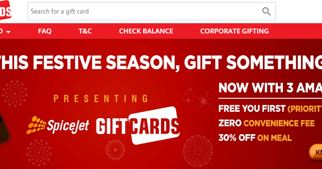 Save Spicejet Convenience fee with Gift Card - The Airline Blog