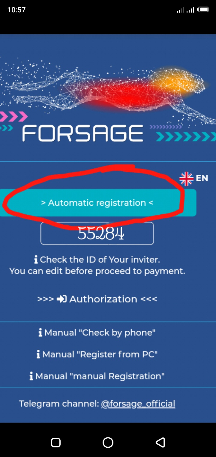 How to register on Forsage