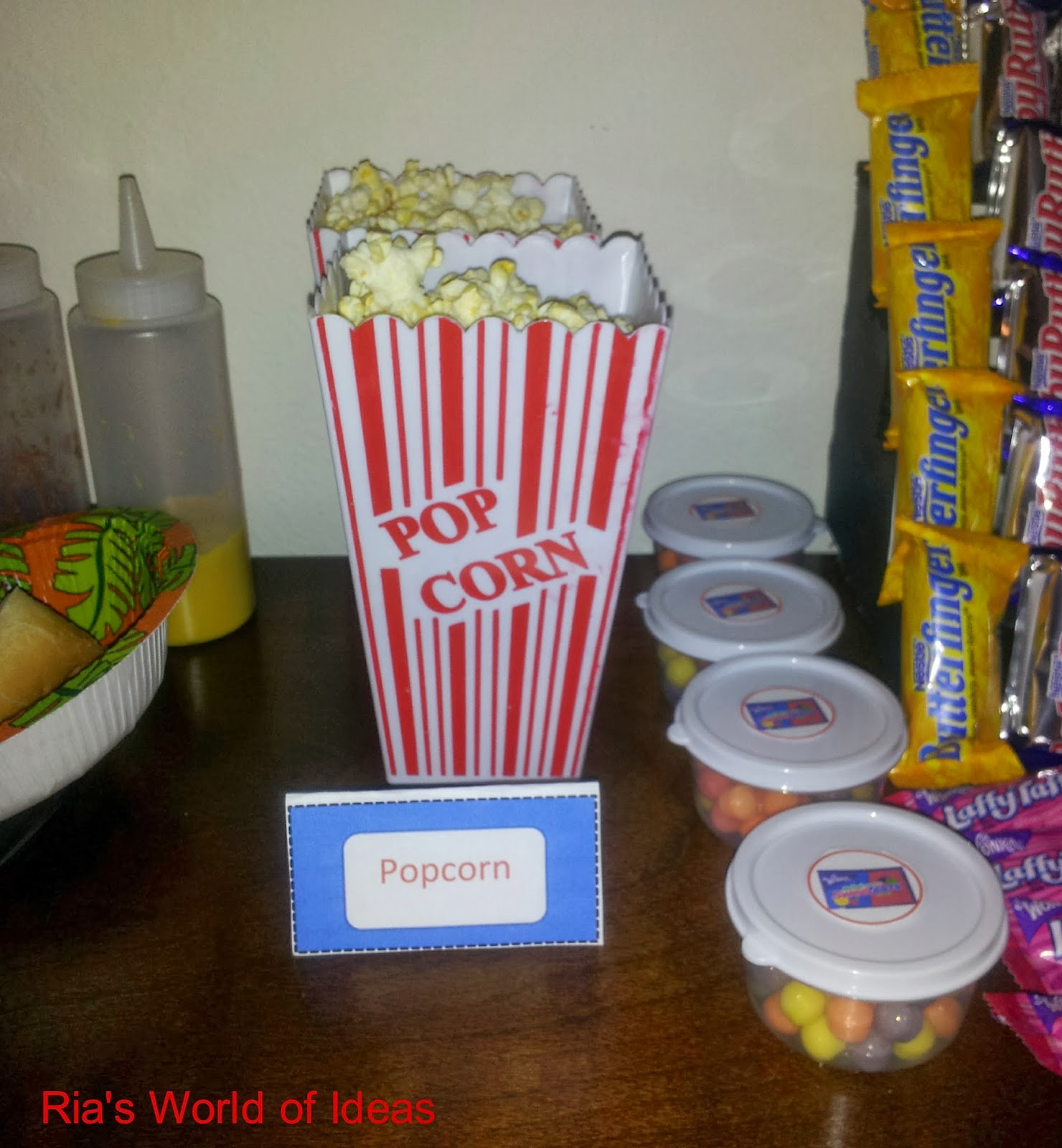 Ria's World of Ideas: Family Movie Night Snack Bar