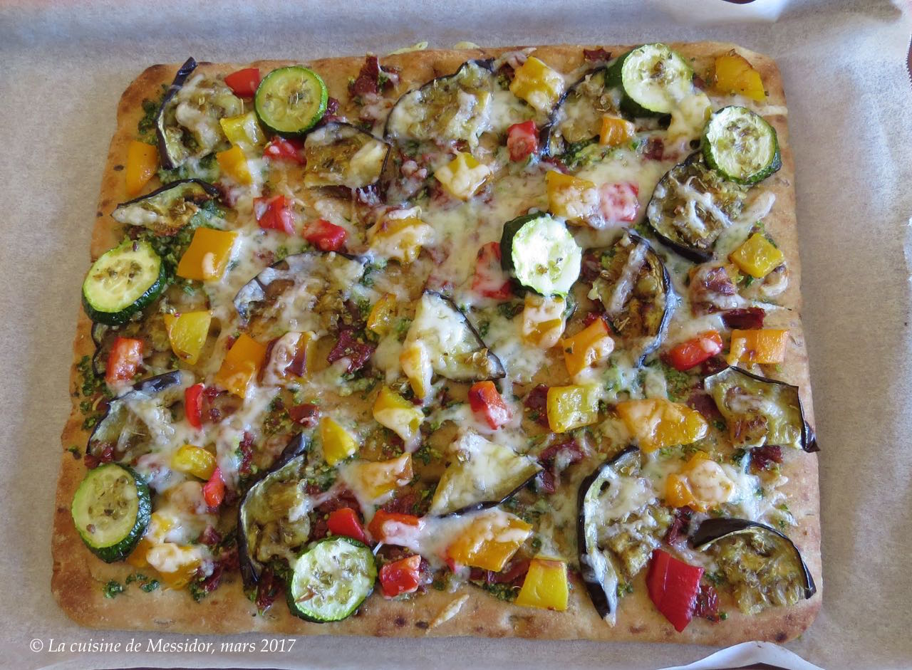 La cuisine de Messidor: Pizza au pesto et aux légumes grillés