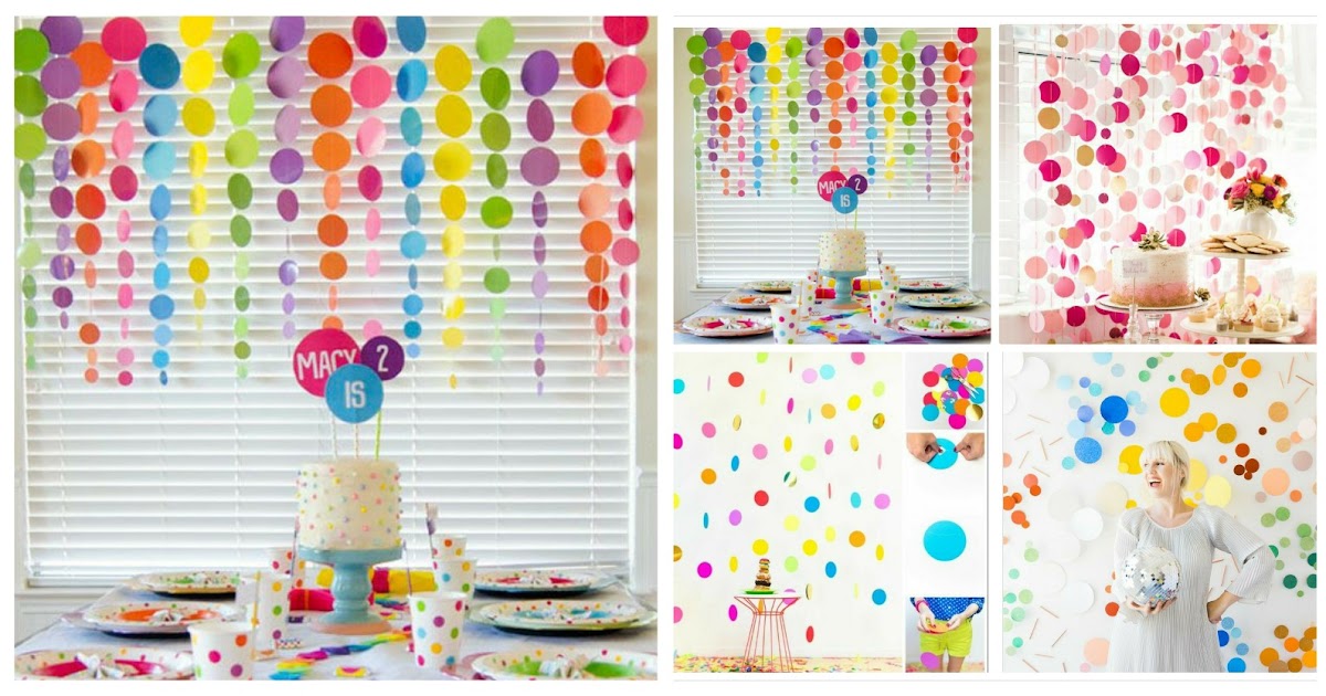 Mi Fiesta Creativa: Usando círculos de papel para decorar una fiesta