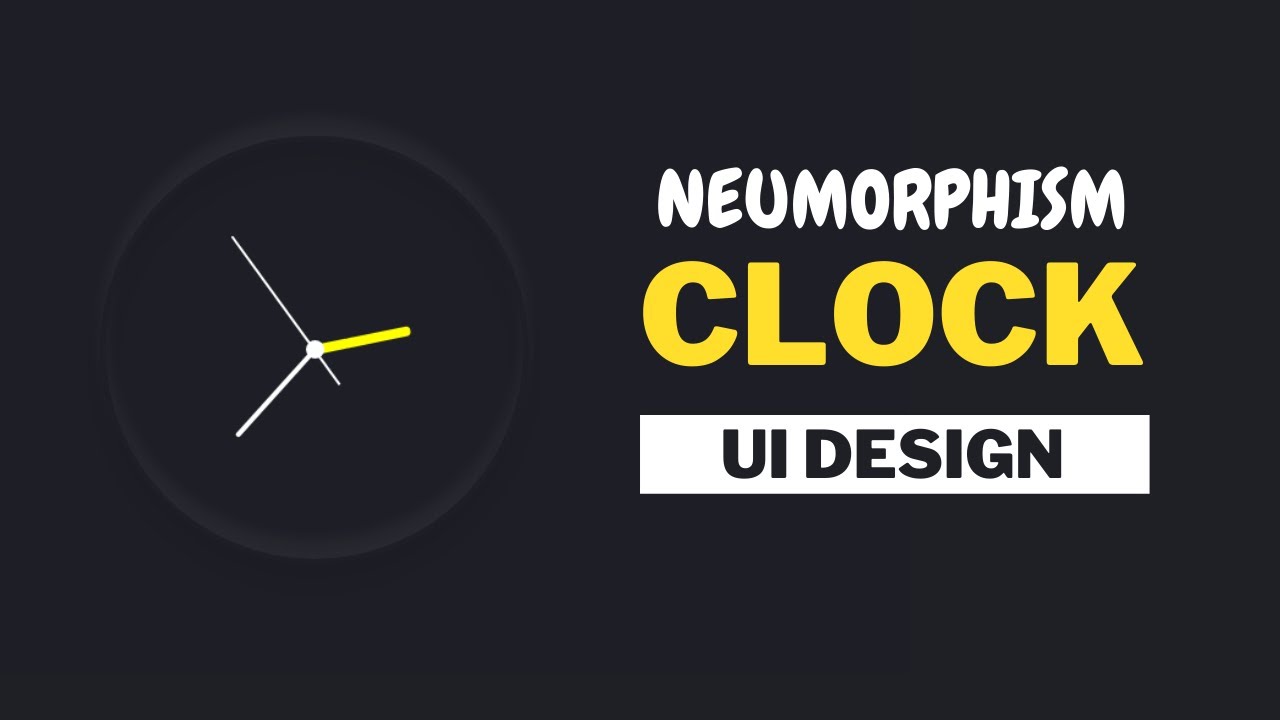 CSS Neumorphism Working Analog Clock UI Design using HTML,CSS and ...