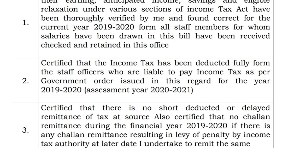 D.D.O - Income Tax Certificate