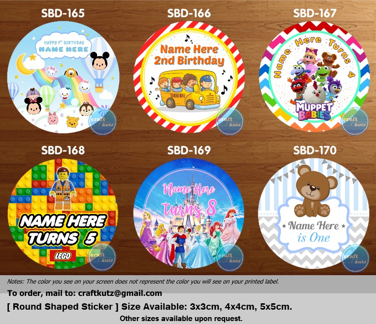 Birthday Sticker Series FREE Design/Template ~ Craft Kutz